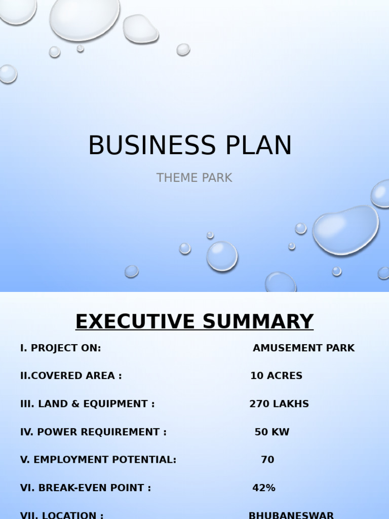 Amusement Park Business Plan Overview | PDF | Expense | Dividend