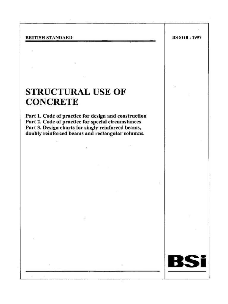 Quy PHM Anh Quc BS 8110 1997 V Be Ton | PDF