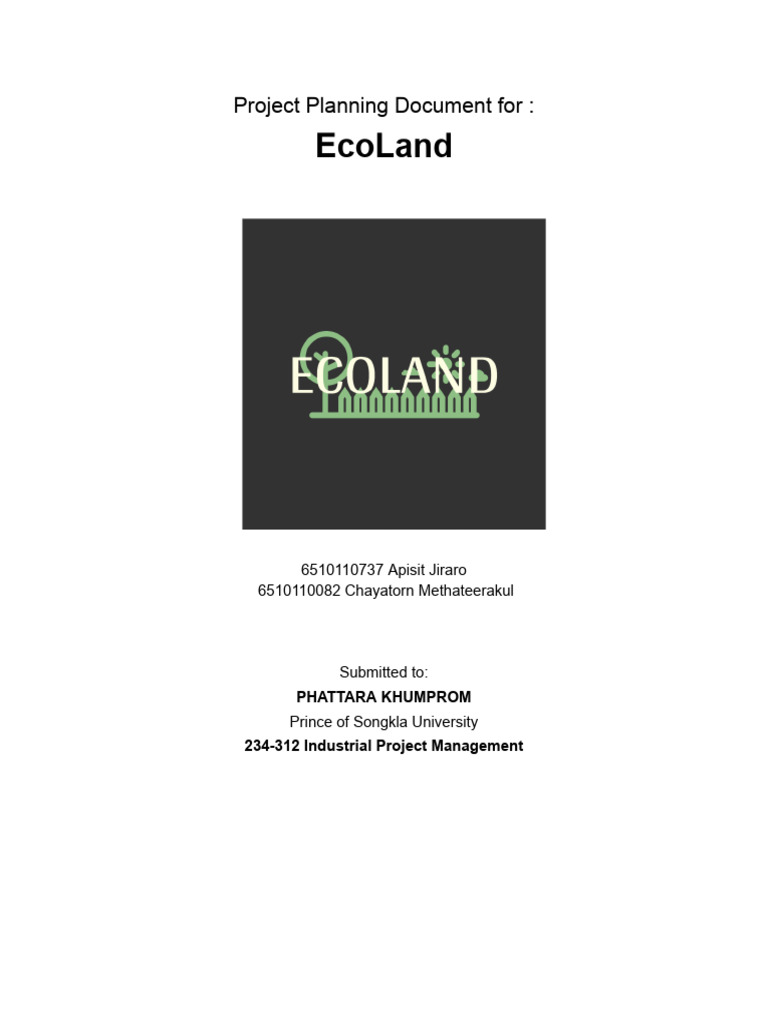 EcoLand Land Tax Management Plan | PDF | Taxes | Sustainability