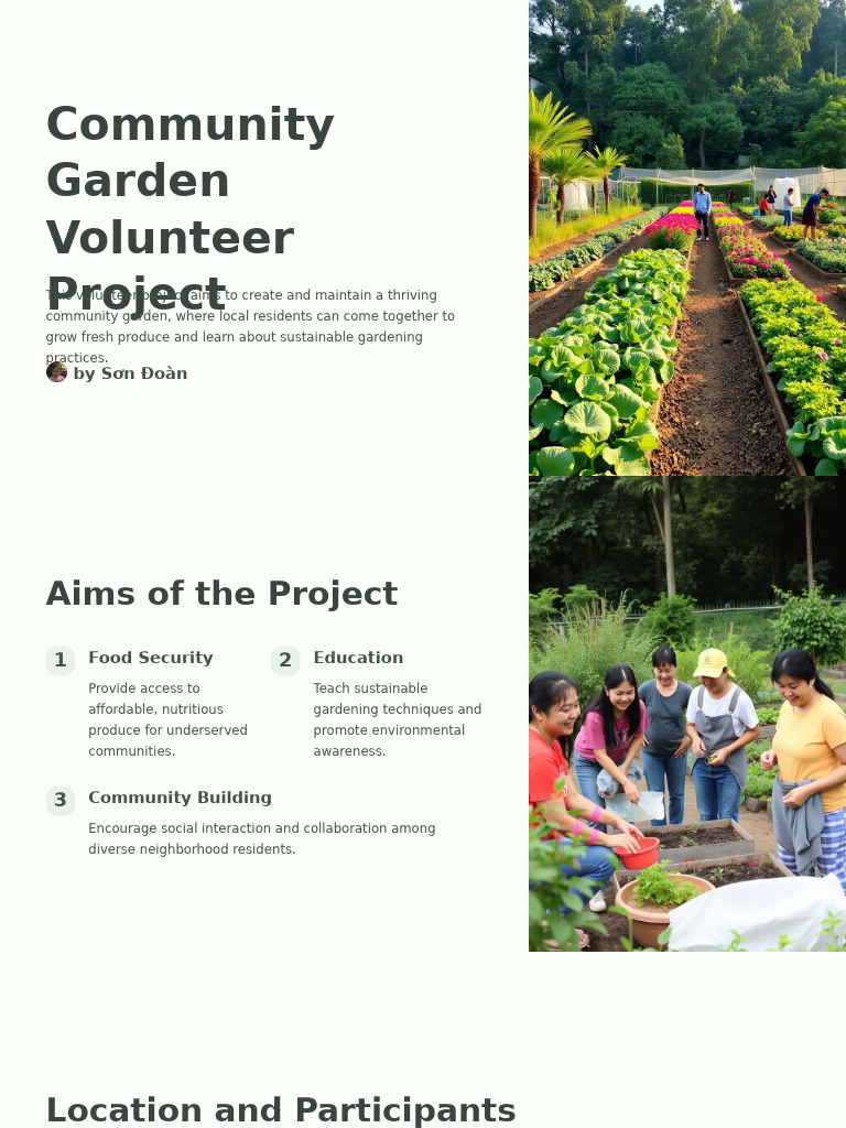 Urban Community Garden Project | PDF | Volunteering | Environmental Design