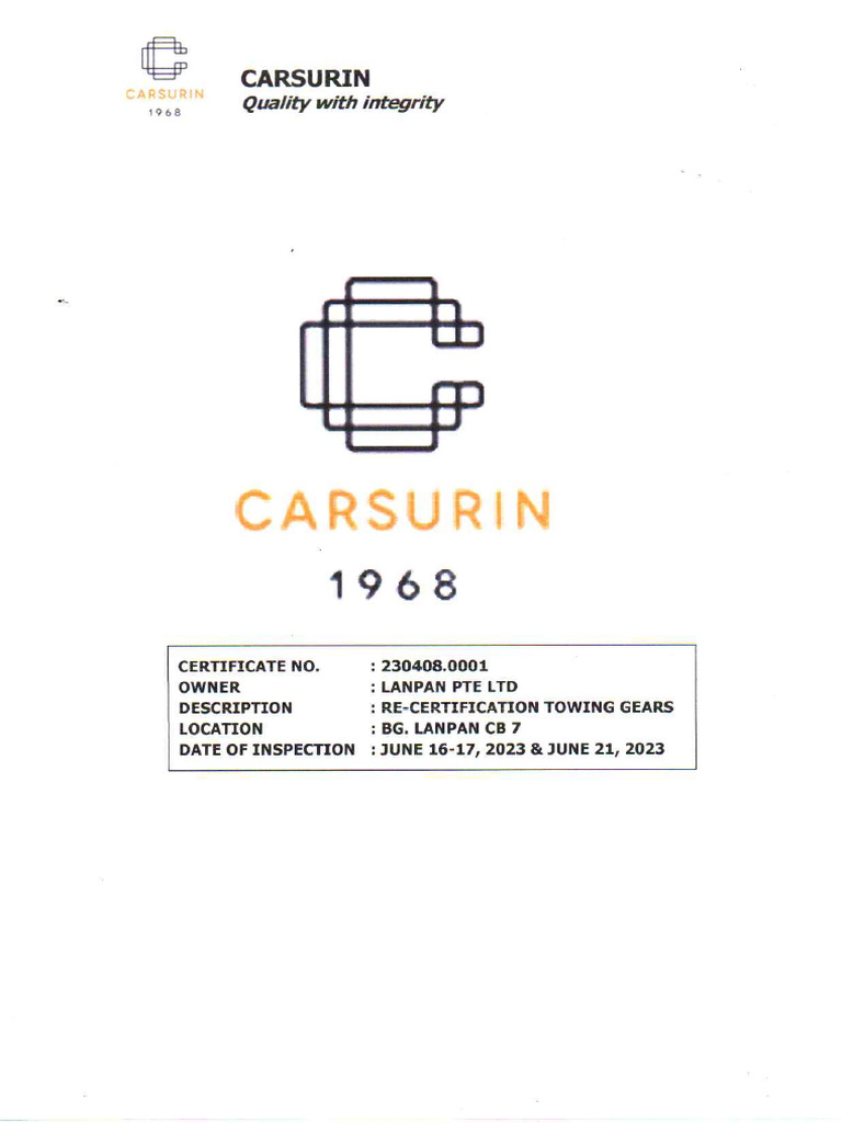 230408.0001 - Lifting Gearscb7 - Lanpan Pte LTD | PDF