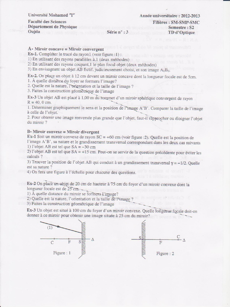 TD Optique Serie 3 | PDF