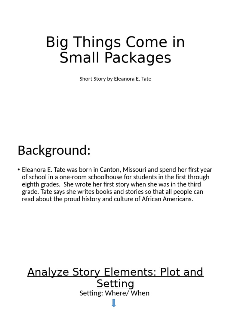 Big Things Come in Small Packages 9-12-19 2 | PDF