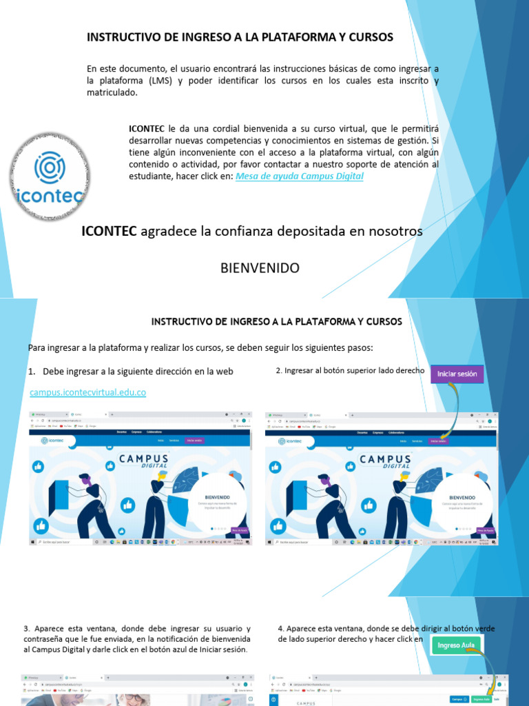 Instructivo para Ingreso Al Aula Virtual | PDF