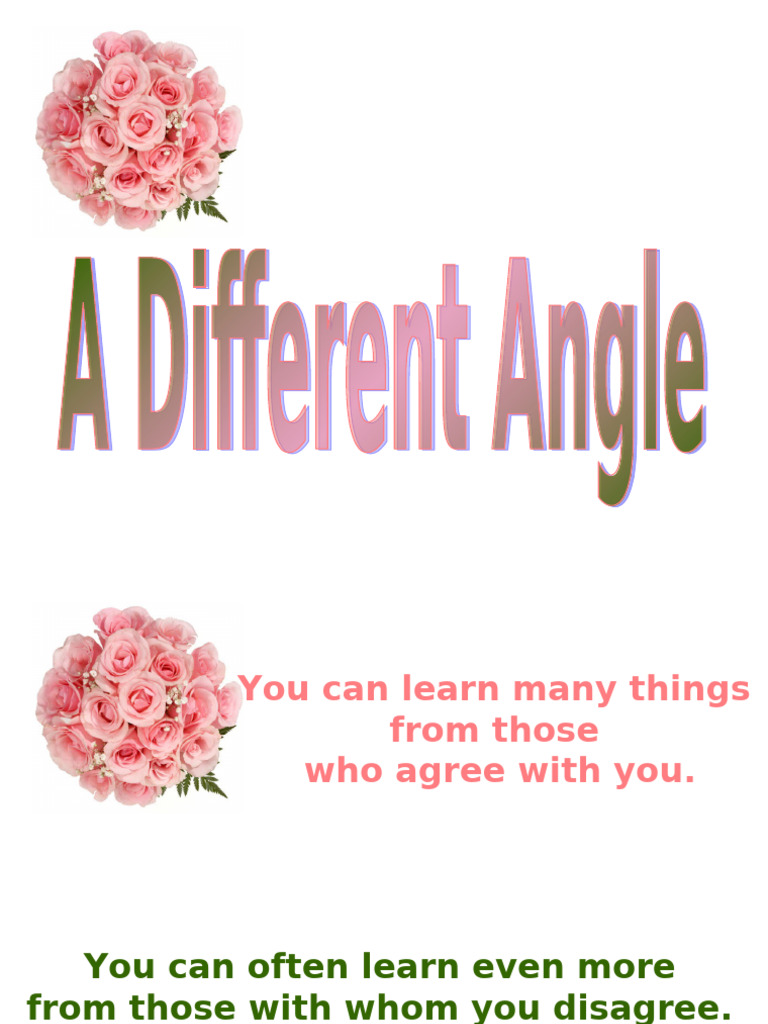 A Different Angle | PDF