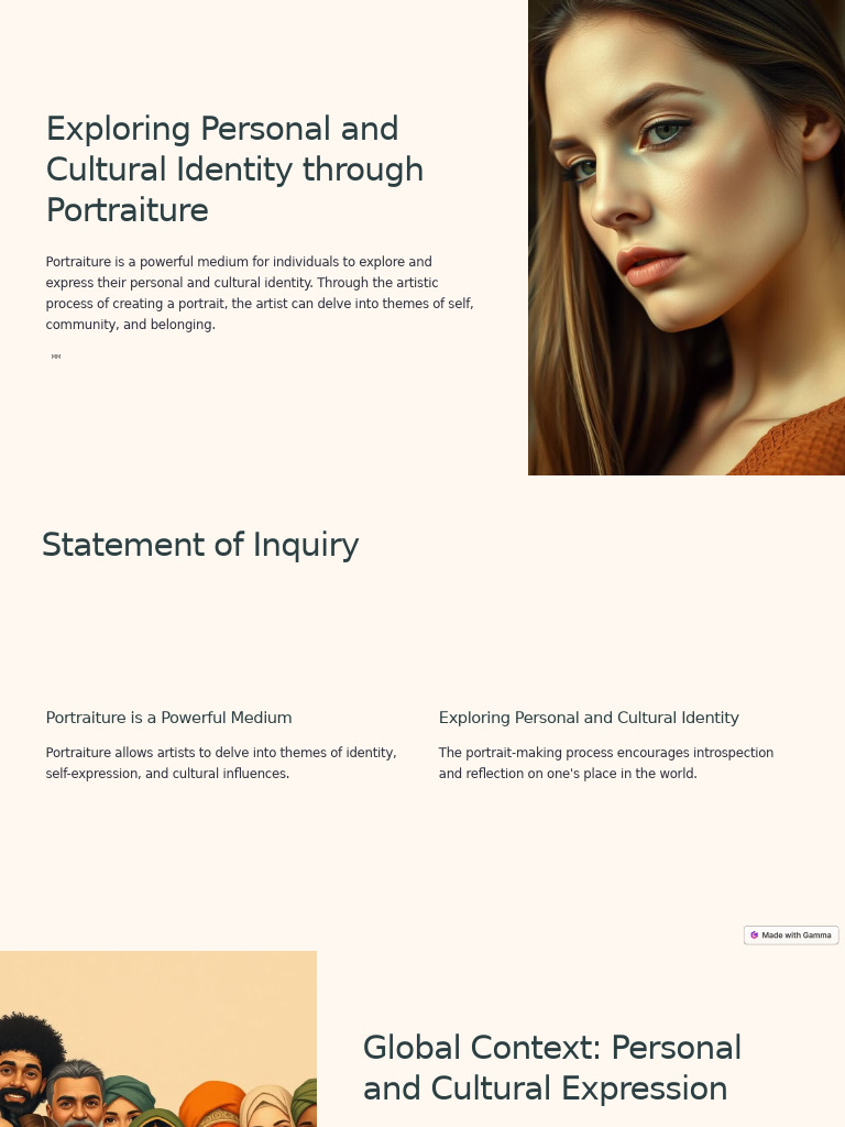 Exploring Personal and Cultural Identity Through Portraiture | PDF ...