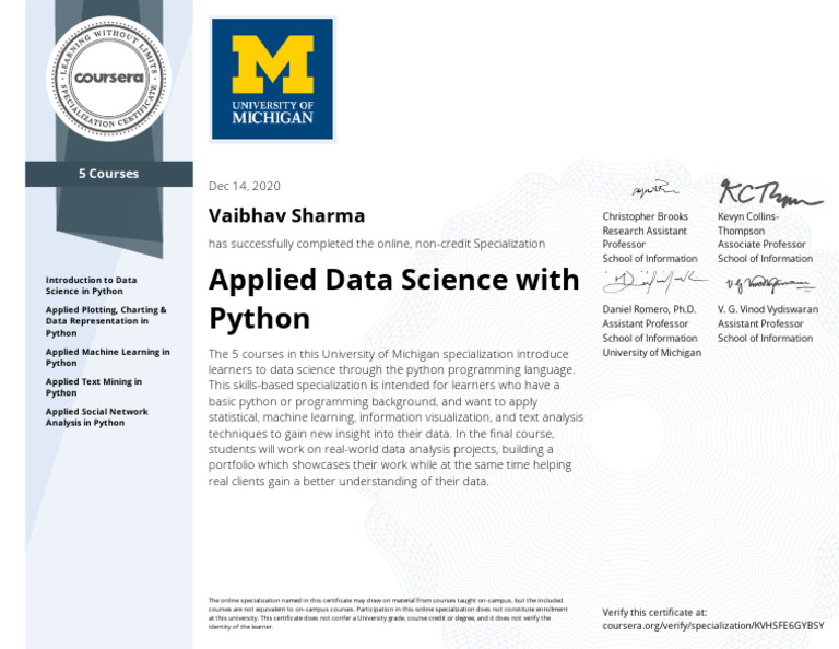 Applied Data Science With Python Specialization 1 Pdf Data Science Data