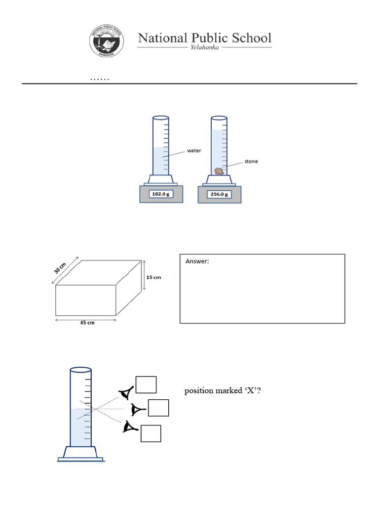 Area and Volume Worksheet 1 | PDF