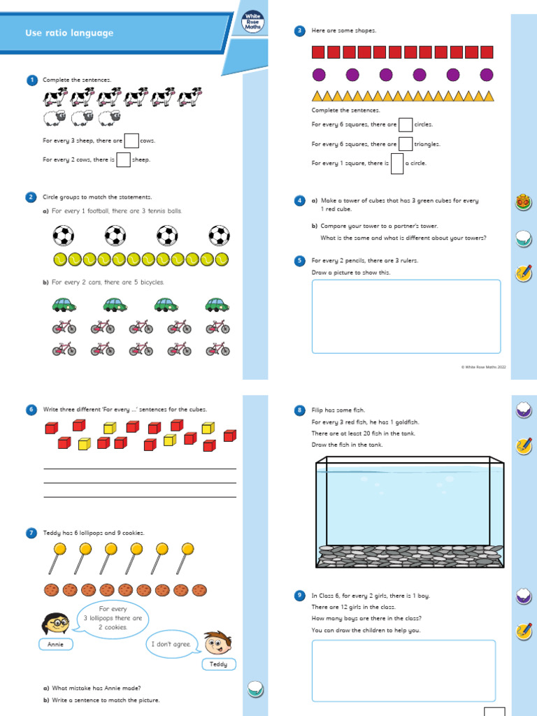 Copy of Y6 Spring Block 1 WO2 Use ratio language | PDF | Mathematics ...