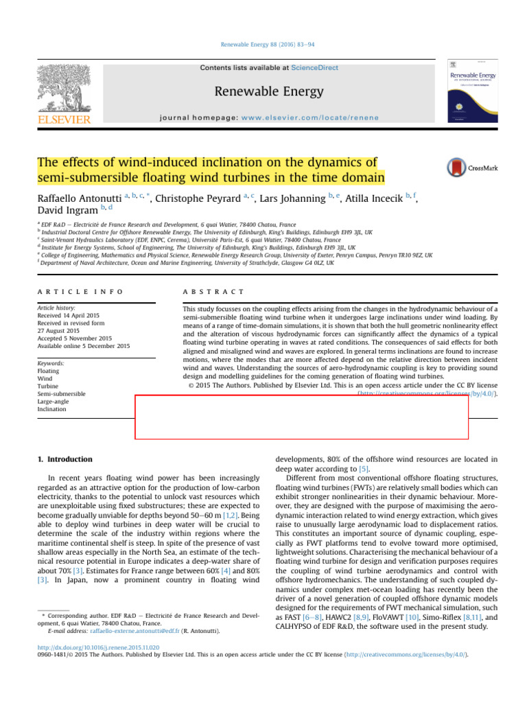 The Effects of Wind-Induced Inclination On The Dynamics of | PDF ...