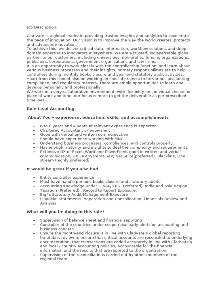 JD Lead Accounting (2) | PDF | Accounting | Financial Statement