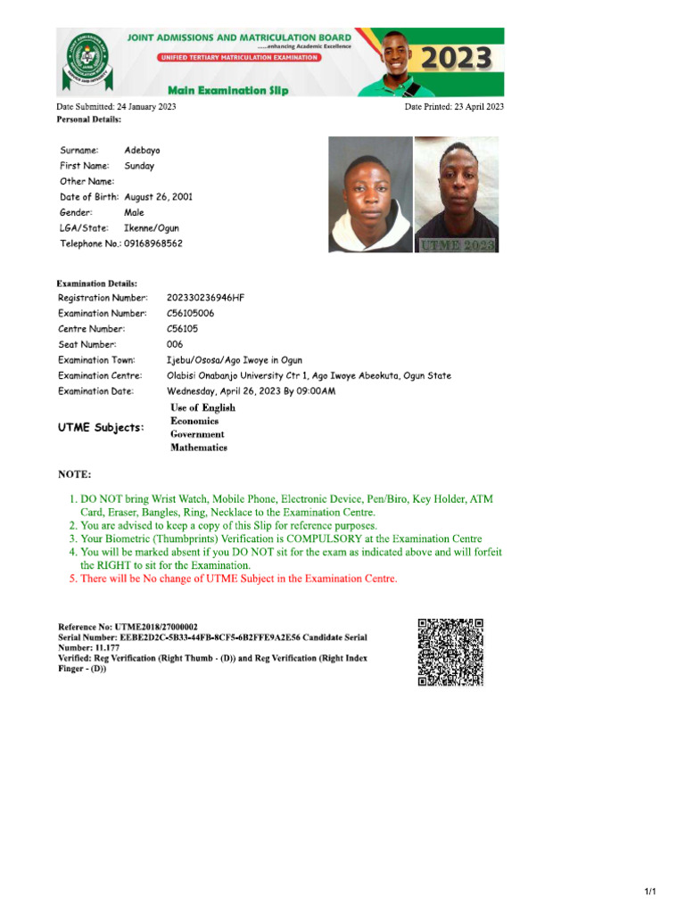 ADEBAYO SUNDAY SUNDAY | PDF