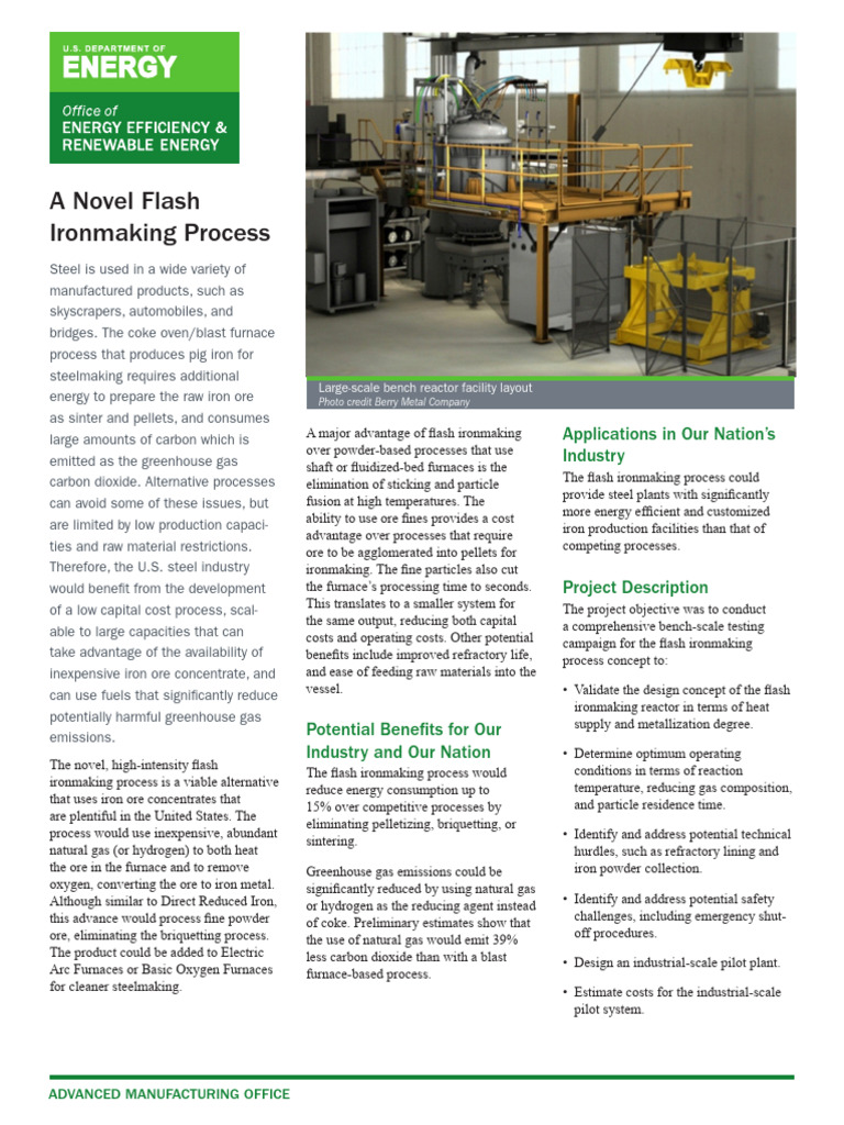 Novel Flash Ironmaking Process | PDF | Steelmaking | Materials
