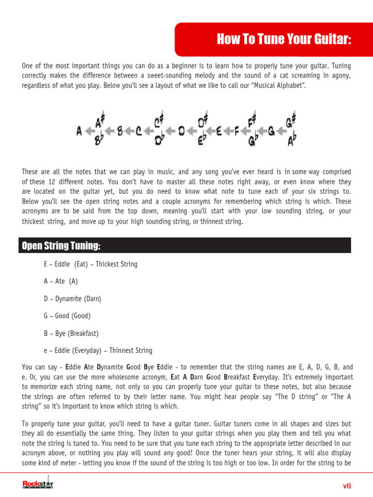 How+to+Tune+Your+Guitar | PDF | Guitars | Gaiaphones