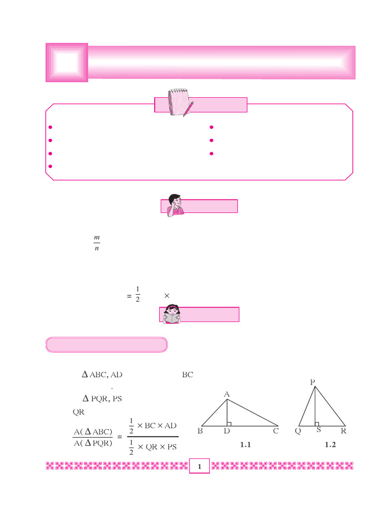 1 Similarity: Let's Study | PDF | Triangle | Area