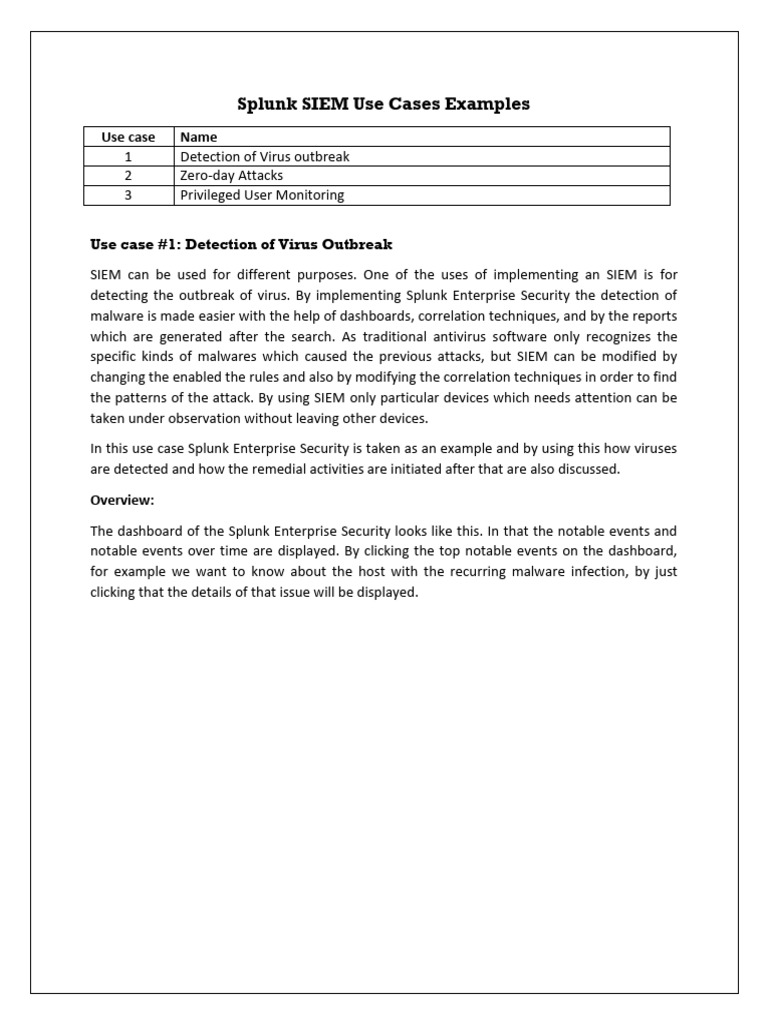 Splunk SIEM Use Cases Examples | PDF | Windows Registry | Malware
