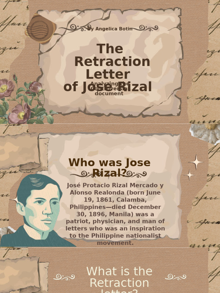 Jose Rizal's Retraction Letter Analysis | PDF