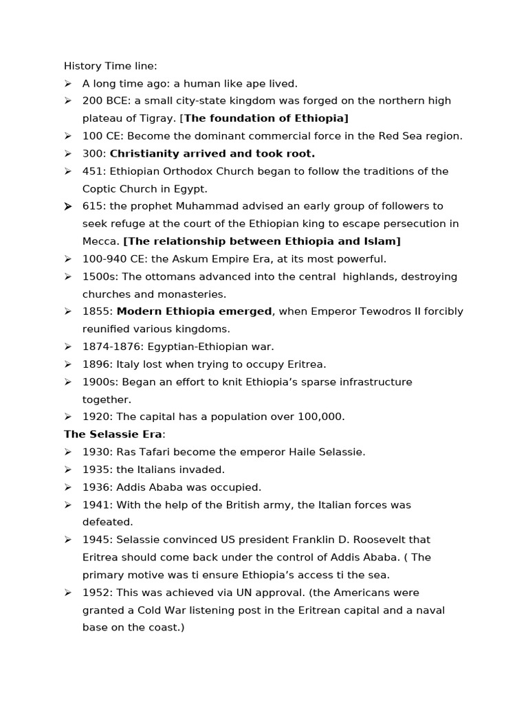 History Time Line | PDF