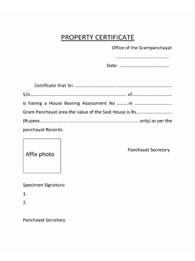 PROPERTY CERTIFICATE (1) | PDF