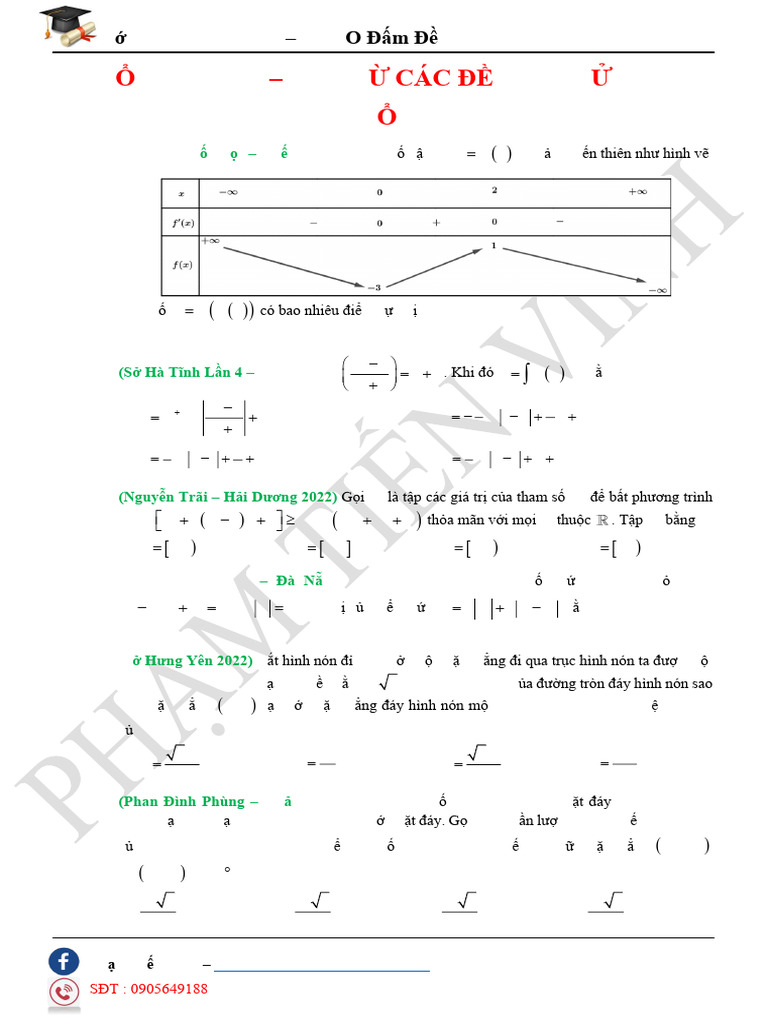 TỔNG ÔN VD - VDC TỪ CÁC ĐỀ THI THỬ 2022 BUỔI 2 | PDF