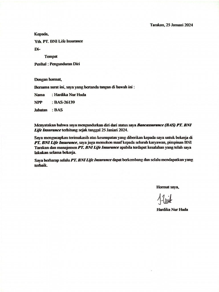 Surat Resign | PDF