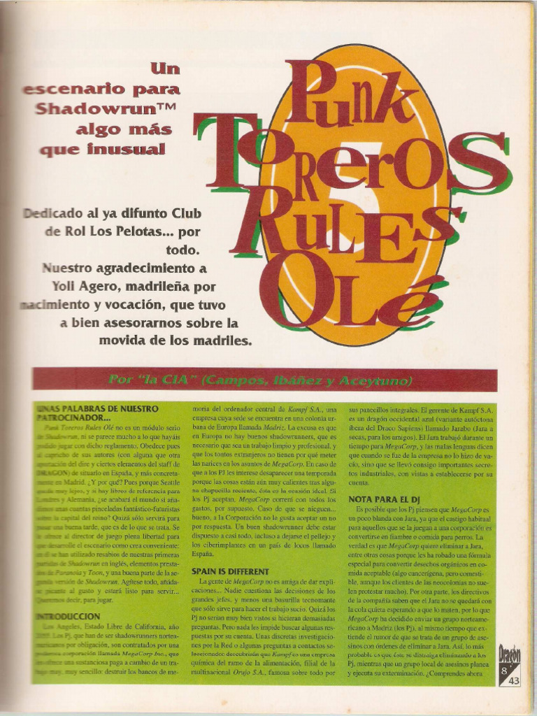 Punk Toreros Rules Ole | PDF