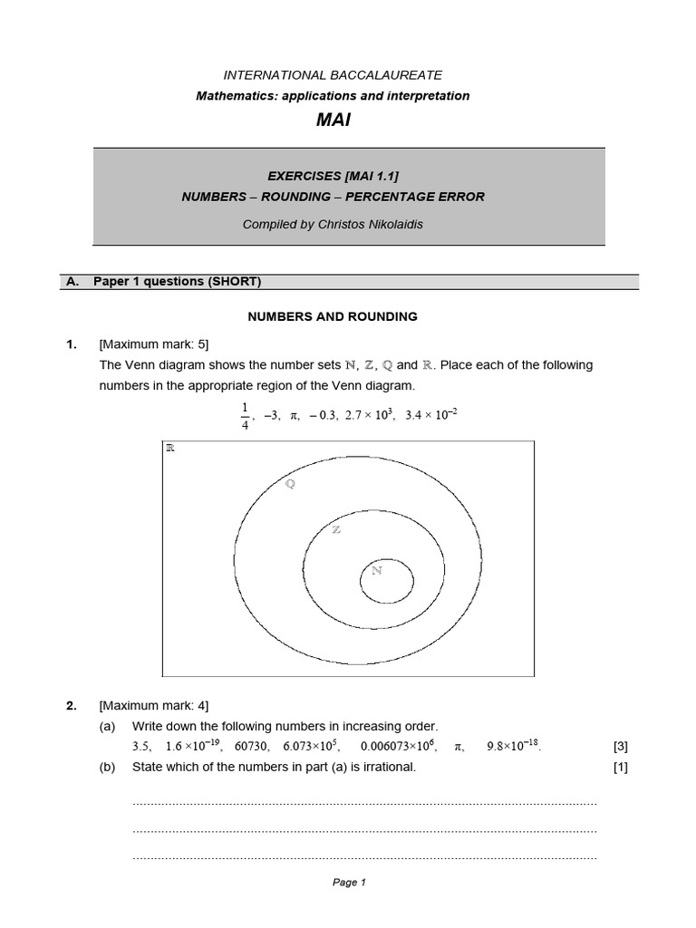 Mai 1.1 Numbers - Rounding - Percentage Error-3 | PDF | Mathematics ...