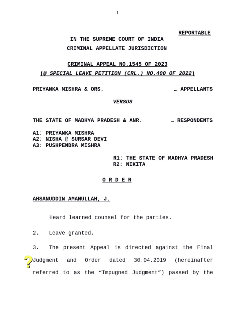 Judgment On Quashing of FIR Under Section 498A Being Abuse of Process ...