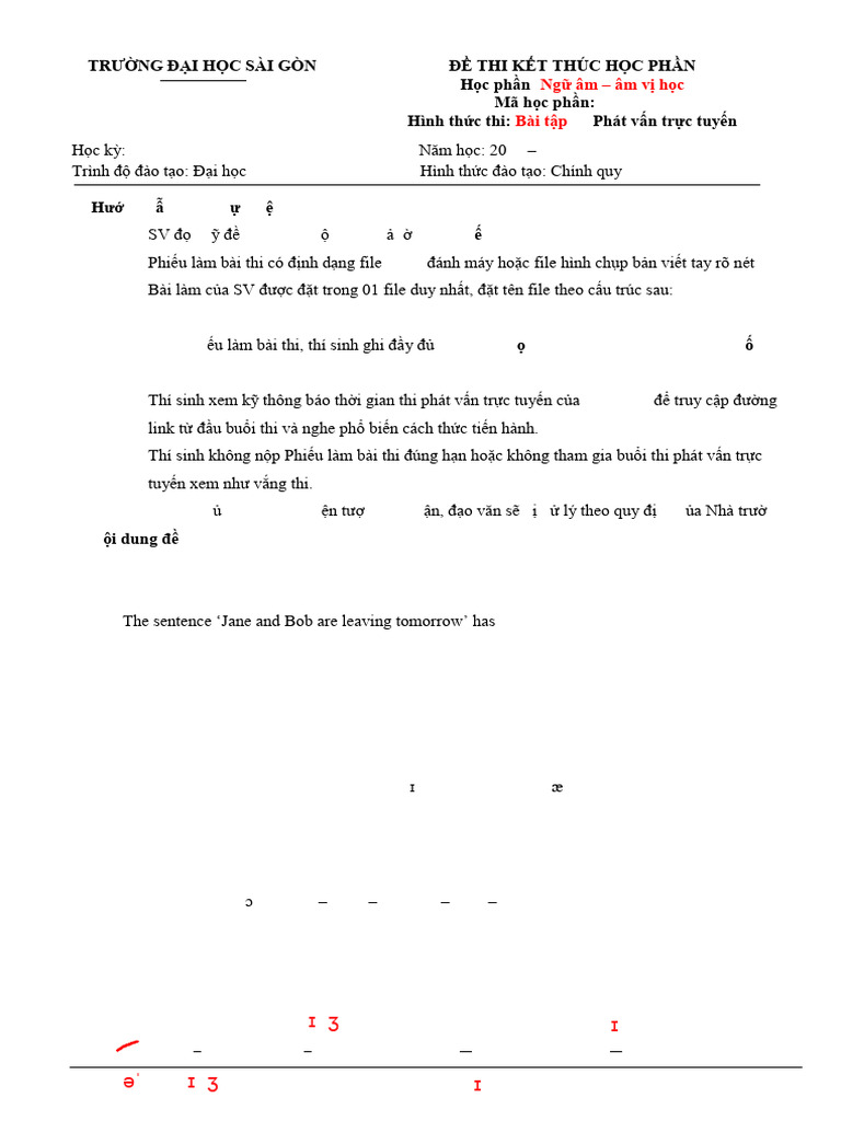 Ngu Am-Am VI Hoc - de Thi | PDF | Oral Communication | Language Families