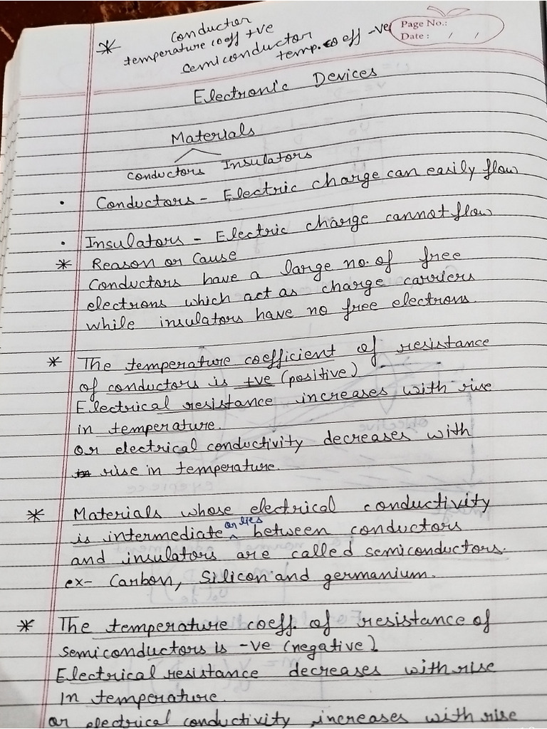 Electronic Devices Handwritten Notes by Pragati Singh (Most Scoring ...