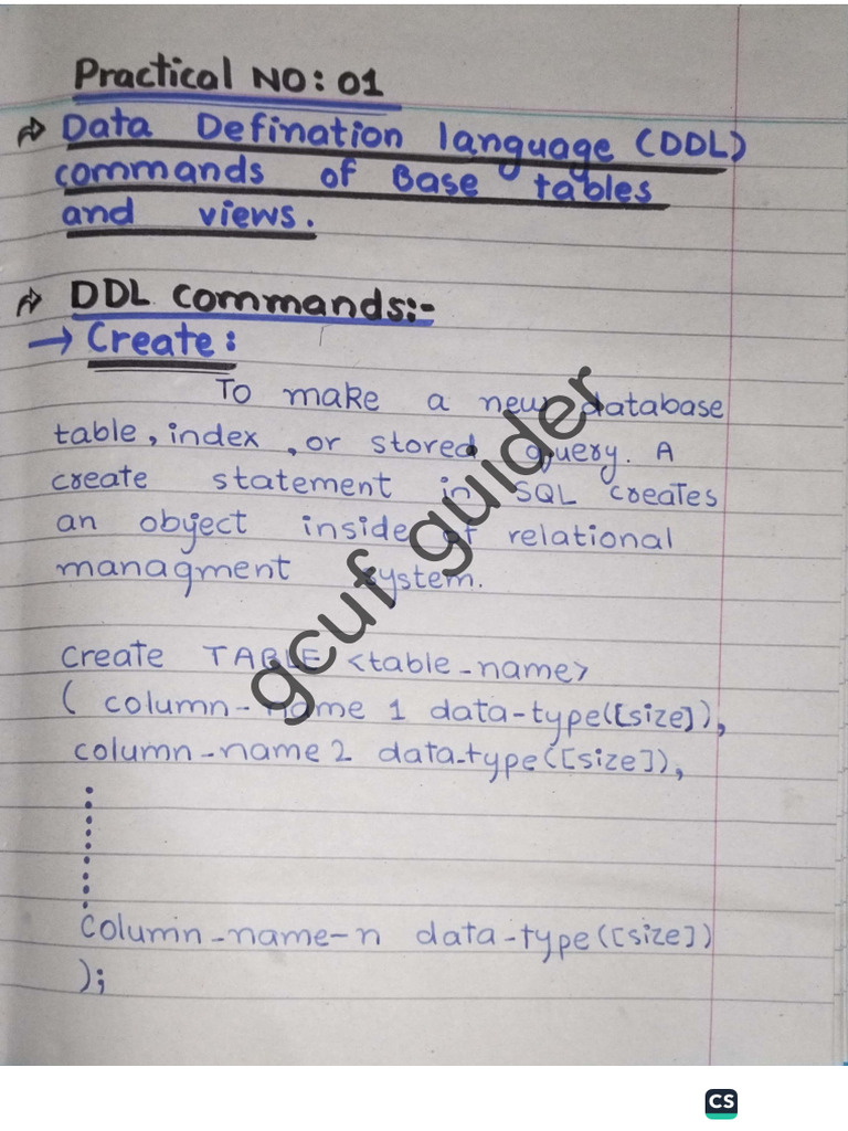 database system practicals | PDF database system practicals | PDF