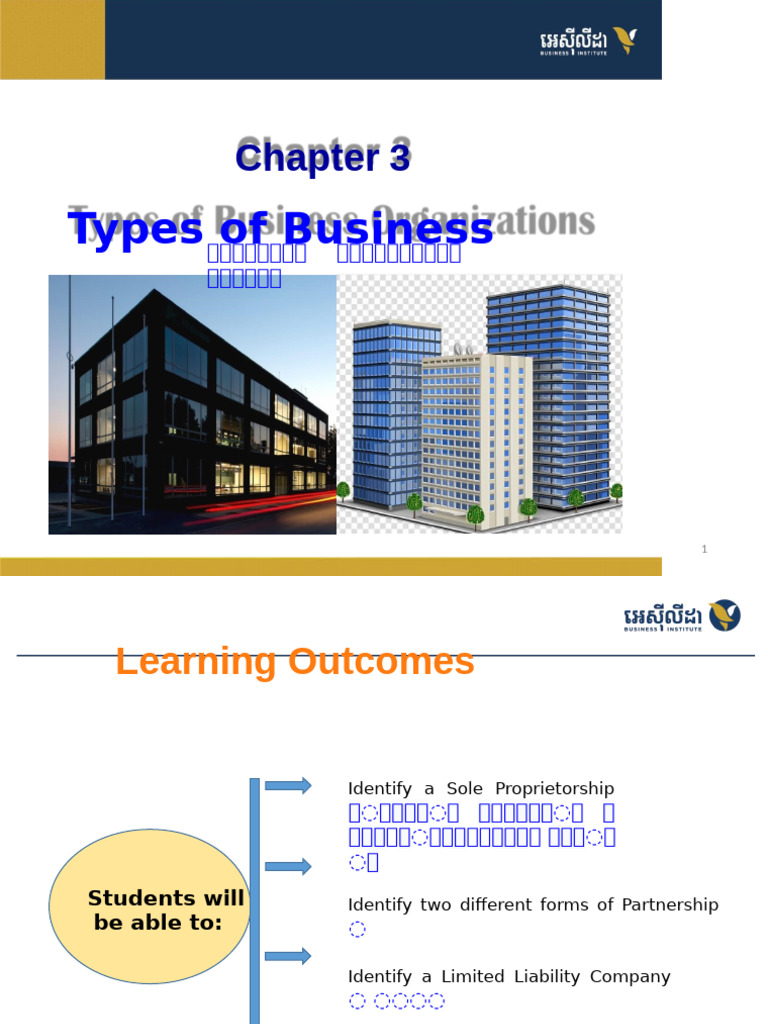 Chapter 3 - (Types of Business Organizations) Sakana1 | PDF | Limited ...