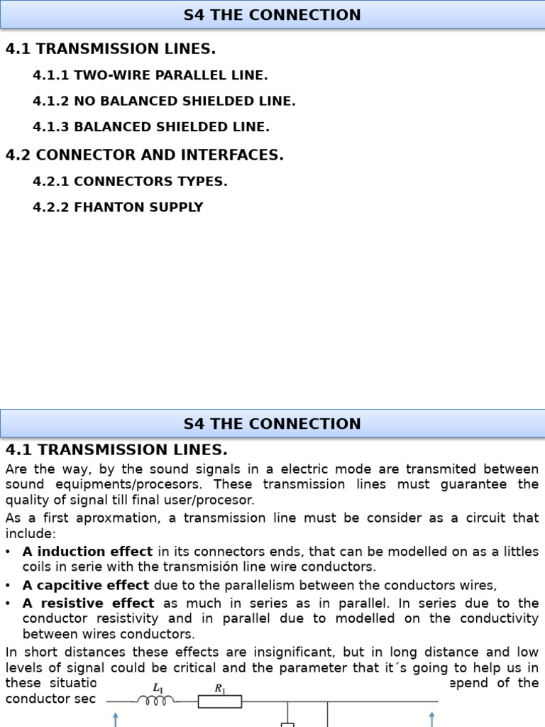 T4 Connection: Transmission Lines Overview | PDF | Transmission Line ...