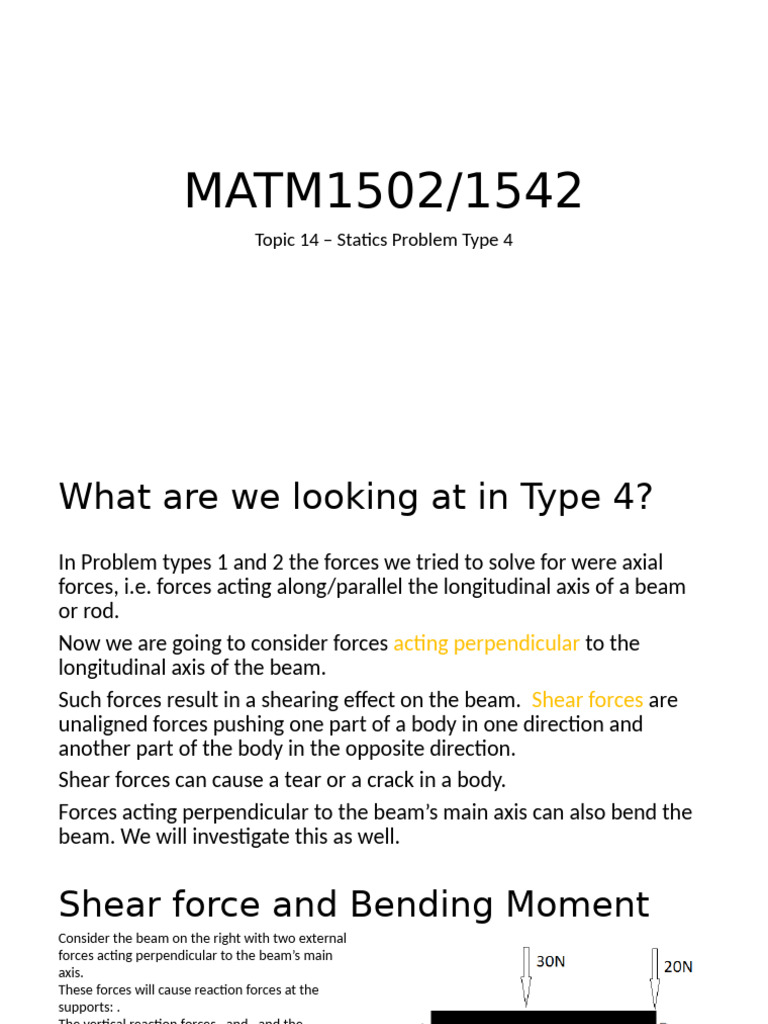 Topic 14 - Statics Problem Type 4 | PDF | Bending | Beam (Structure)