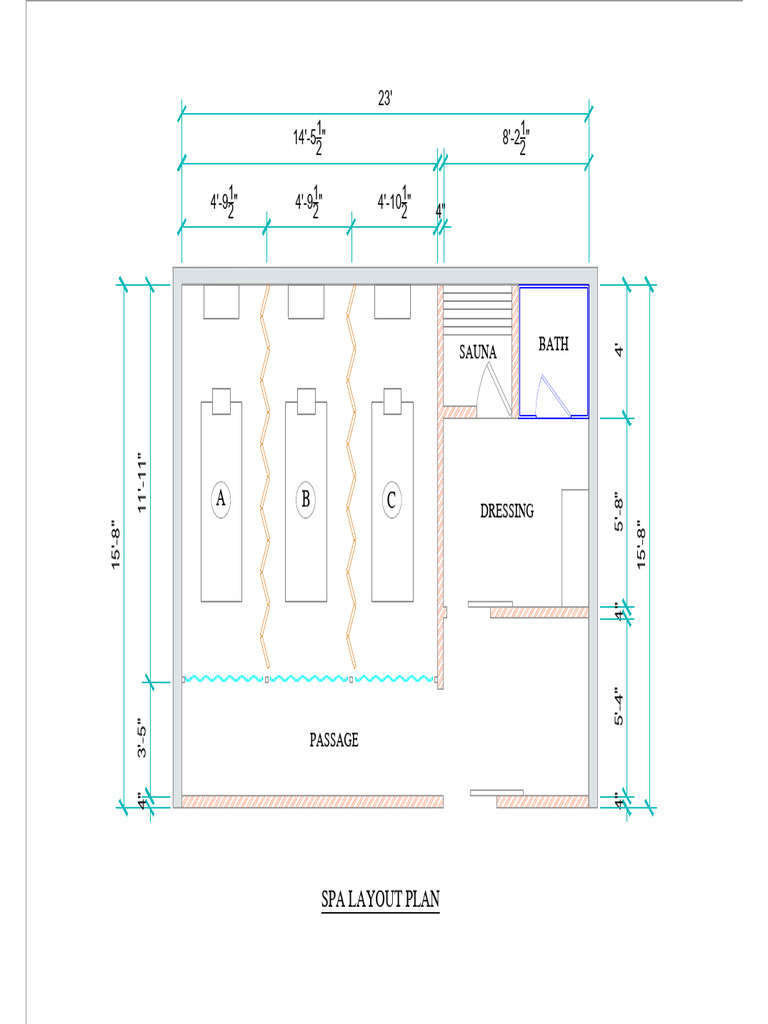 Spa Layout Plan with Dimensions | PDF
