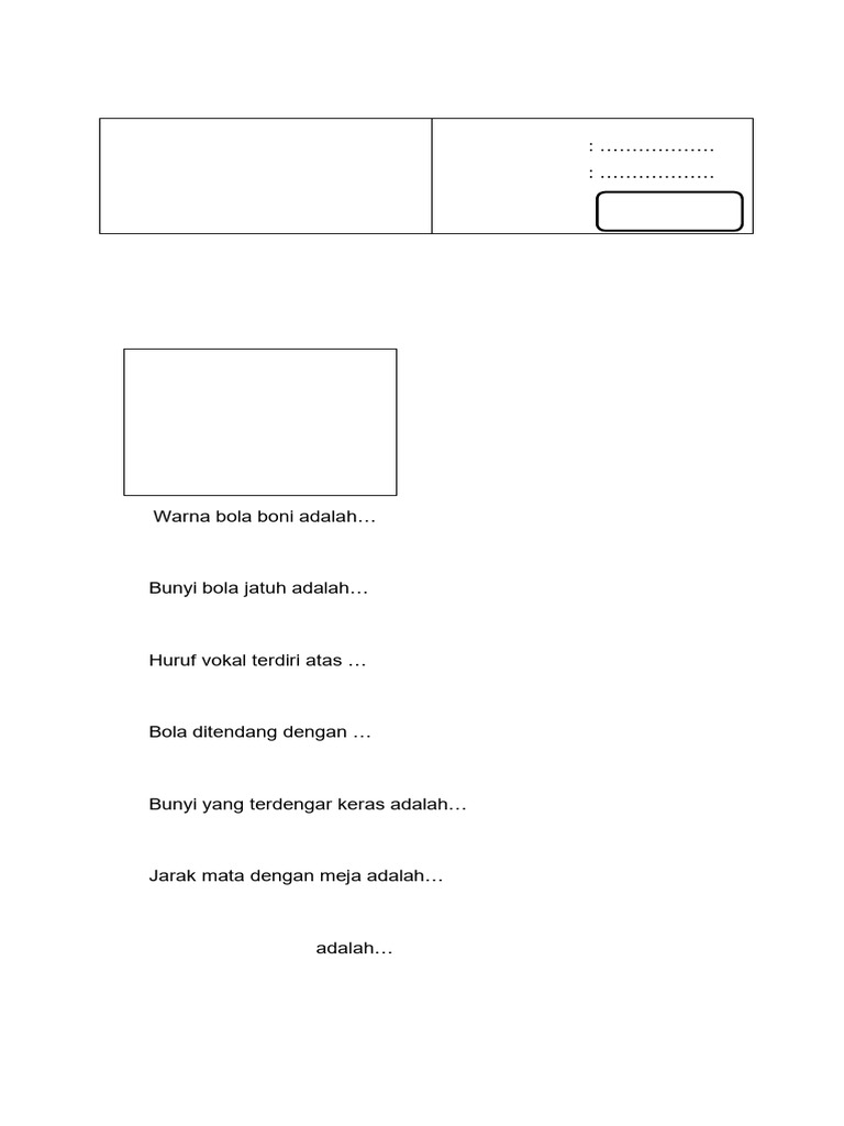 Latihan Soal UAS B. Indonesia Kelas 1-1 | PDF