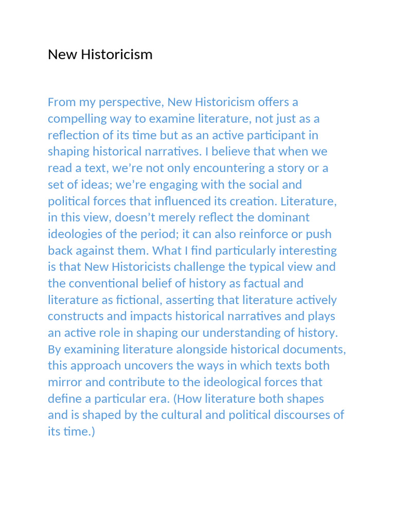 New Historicism | PDF