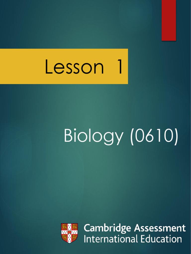 Biology Lesson 1 Overview | PDF