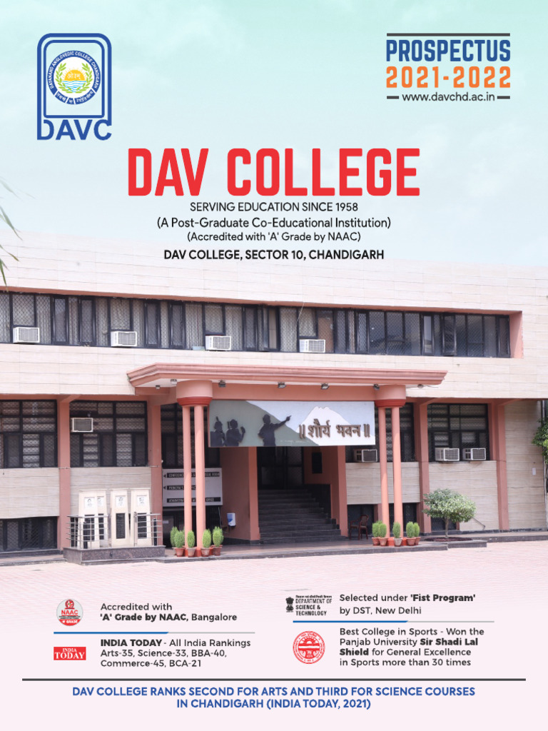 DAV Prospectus 2021-22 Final | PDF | Academic Degree | Master's Degree