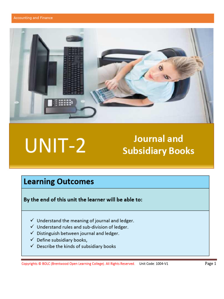 1657037648unit 2 1004-V1 Journal and Subsidiary Books | PDF | Debits ...