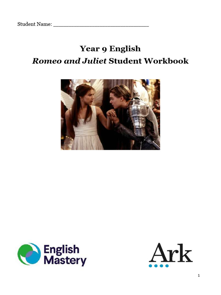Romeo and Juliet Workbook | PDF | Characters In Romeo And Juliet