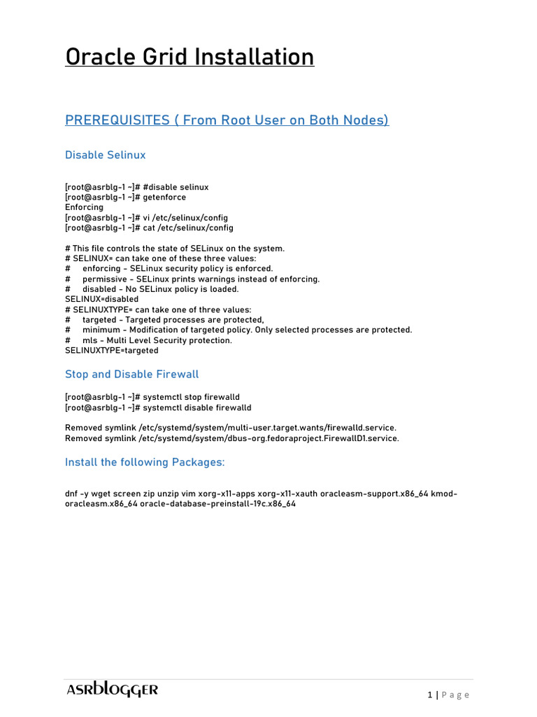 ASM and Grid Infrastructure Oracle RAC 1721622927 | PDF | Secure Shell | Password