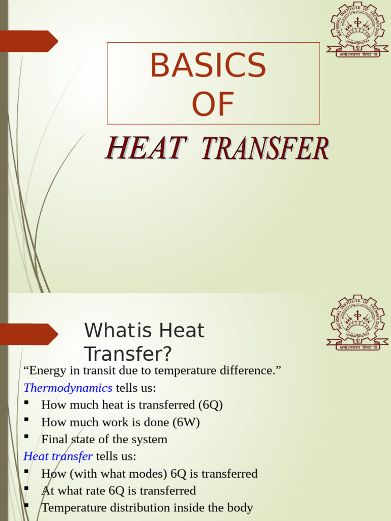 1.Basics of HT | PDF | Heat Transfer | Convection