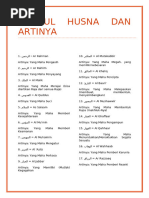 99 Asmaul Husna dan Artinya | PDF