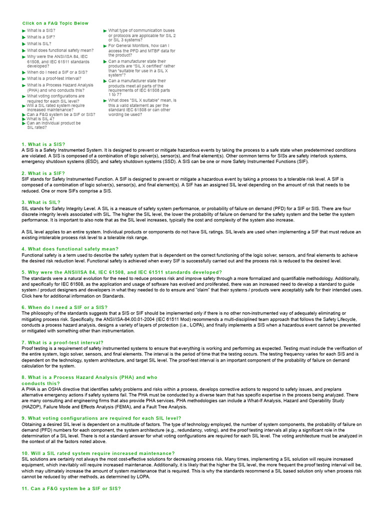 Understanding SIL and Safety Systems | PDF | Safety | Systems Engineering