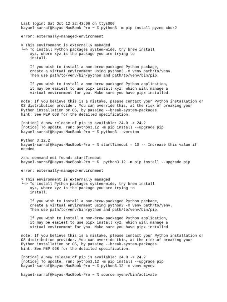 Terminal Saved Output | PDF | Python (Programming Language) | Operating System Technology