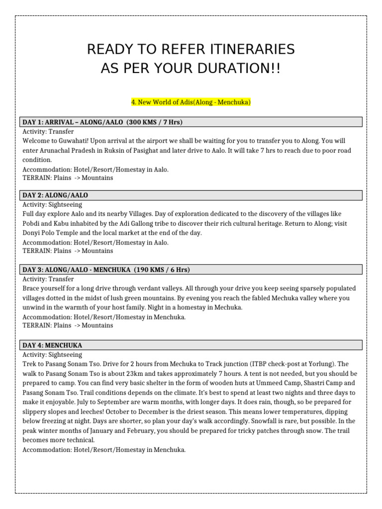 4. New World of Adis (Along - Menchuka) | PDF | Climate | Physical Geography