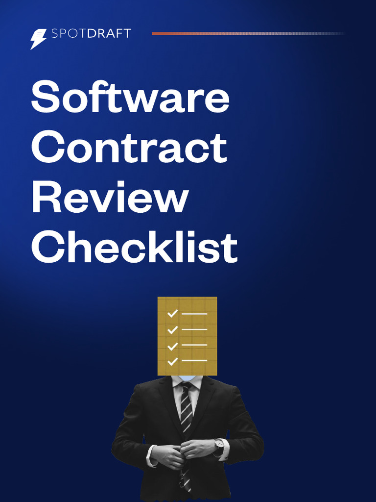 Software Contract review checklist | PDF