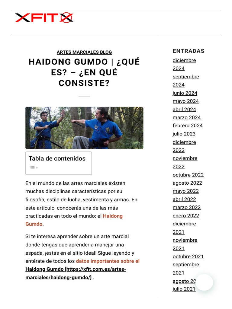 Haidong Gumdo - ¿Qué Es - ¿En Qué Consiste | PDF | Espada