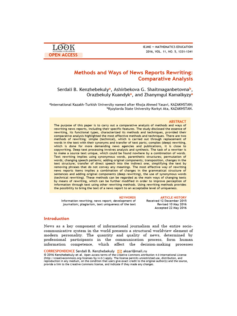 methods-and-ways-of-news-reports-rewriting-comparative-analysis | PDF ...